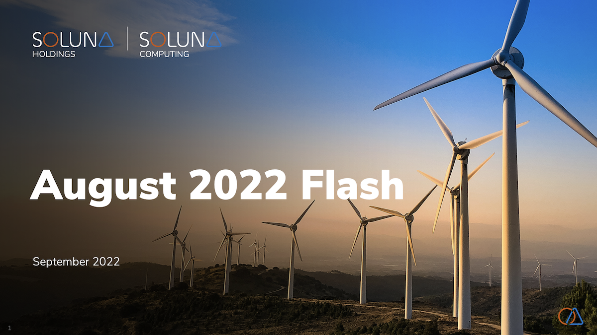 Soluna Holdings Announces August Site Level Financials - Soluna
